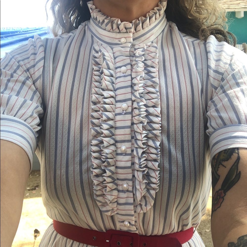 1980’s Ruffle Secretary Dress - Gem